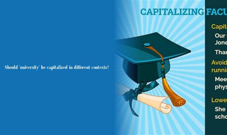 Should 'university' be capitalized in different contexts? - JobLoving ...
