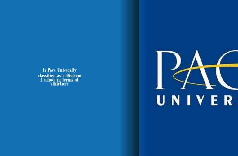 Is Pace University classified as a Division 1 school in terms of ...