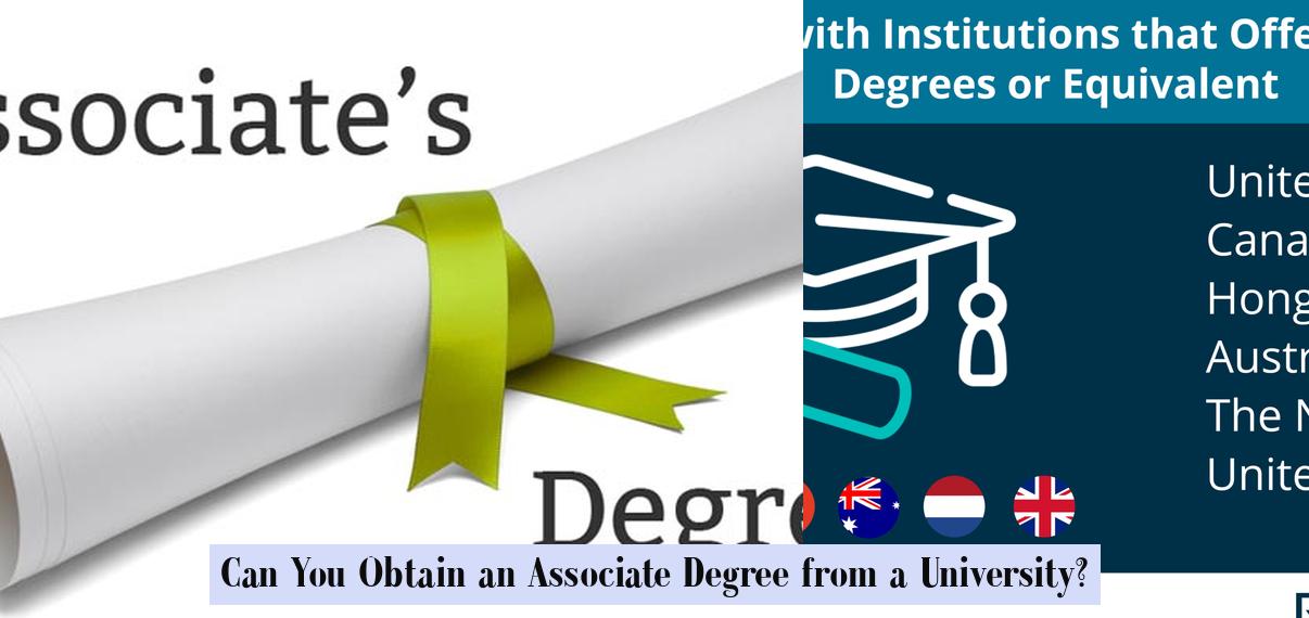Can You Obtain an Associate Degree from a University? - JobLoving ...
