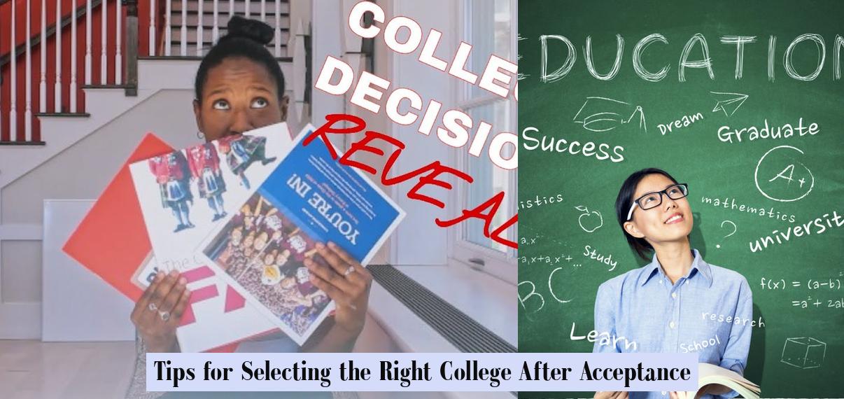 Tips for Selecting the Right College After Acceptance - JobLoving ...