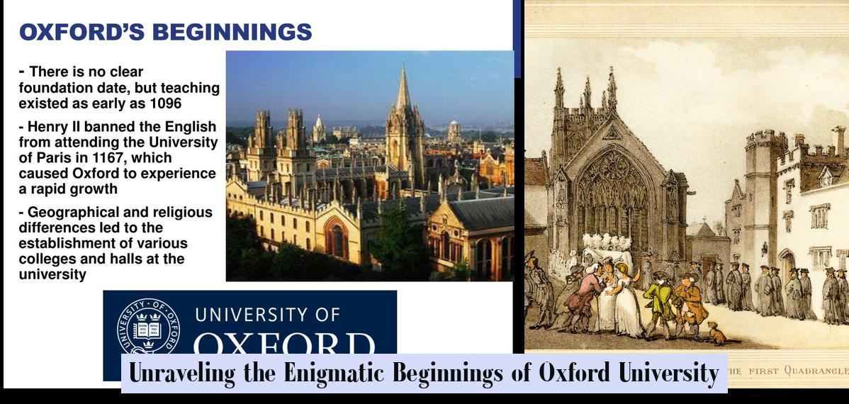Unraveling the Enigmatic Beginnings of Oxford University - JobLoving ...