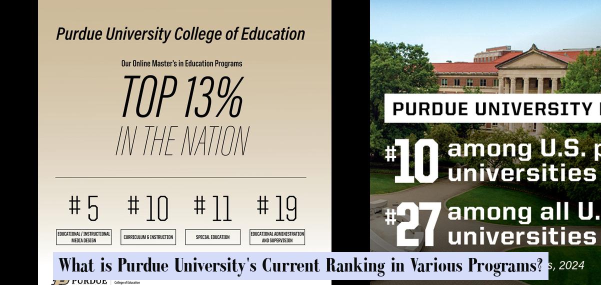 What is Purdue University's Current Ranking in Various Programs ...