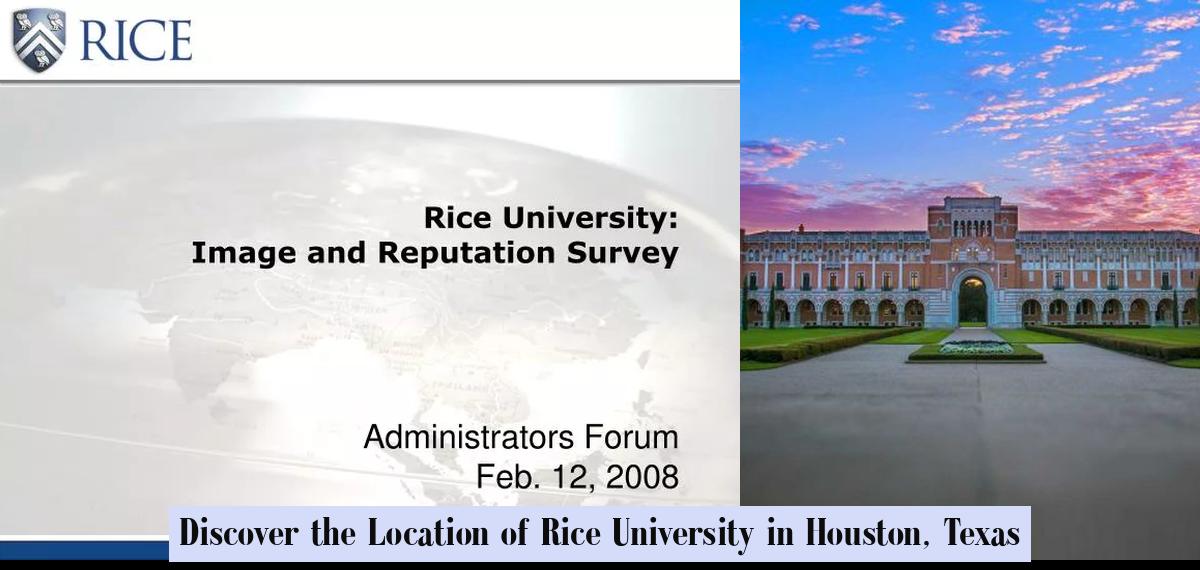 Discover the Location of Rice University in Houston, Texas - JobLoving ...